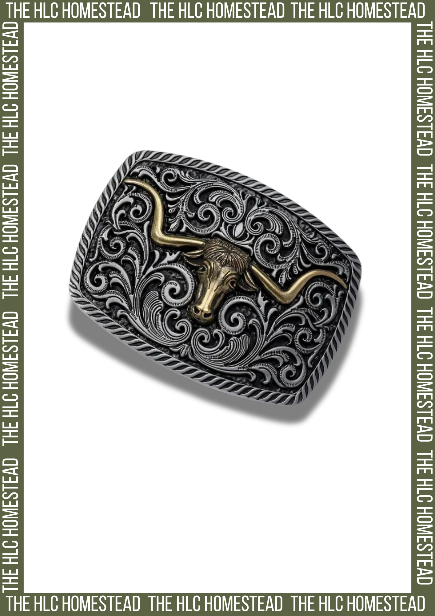 Brass Long Horn Buckle – The HLC Homestead